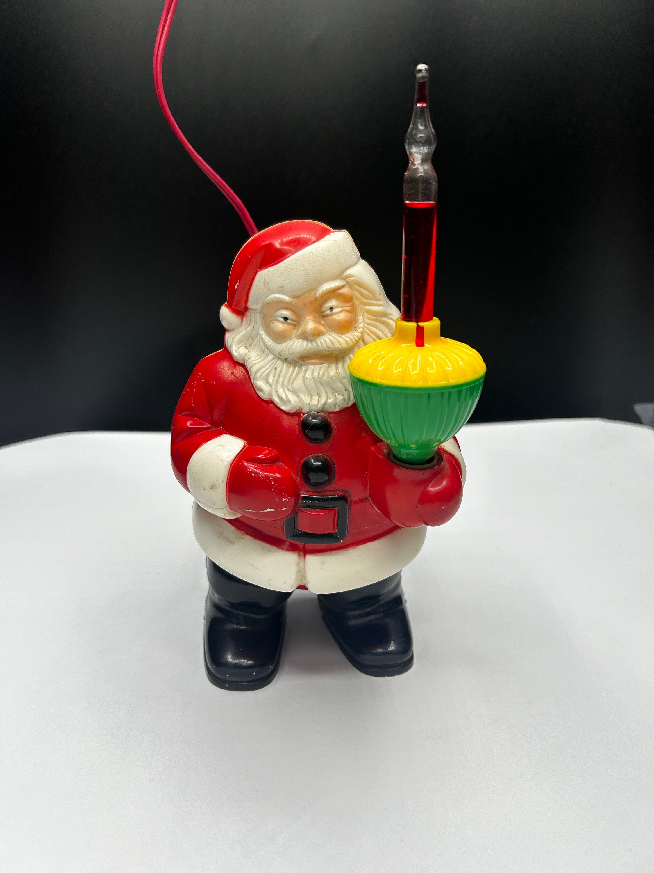 Light up Plastic Santa - Etsy