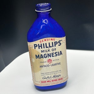 Vintage Phillips, Milk of Magnesia Bottle - Etsy