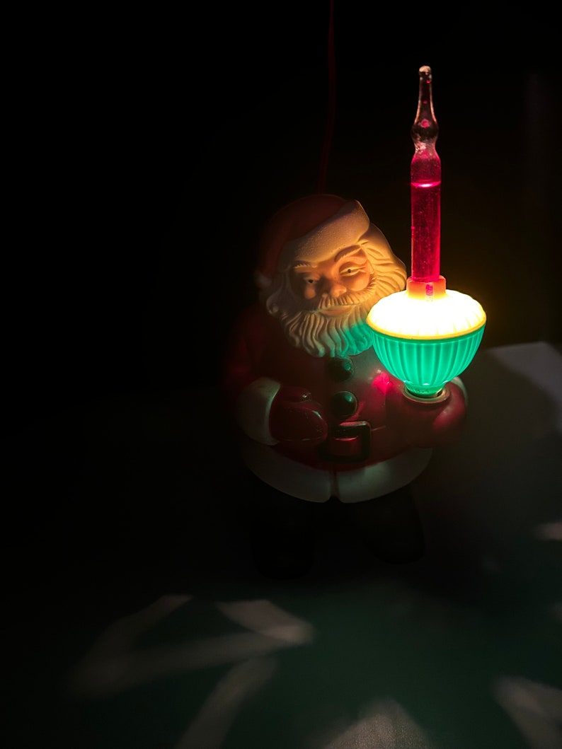 Light up Plastic Santa - Etsy