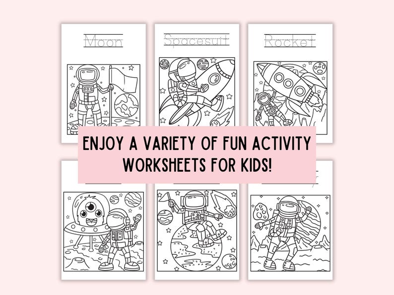 Easy Printable Coloring Pages for Kids Outer Space Coloring Book ...