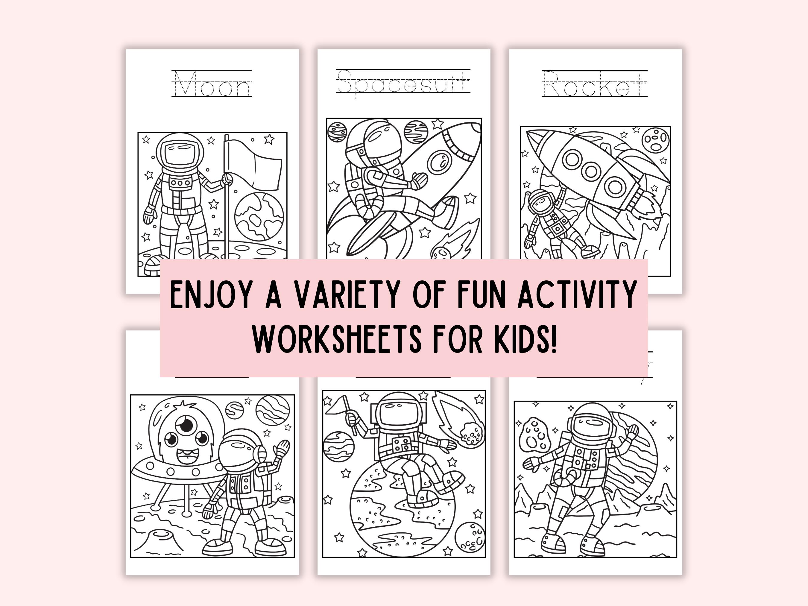 Easy Printable Coloring Pages for Kids Outer Space Coloring Book ...