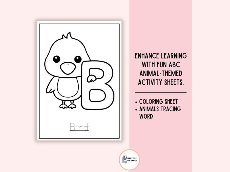 Easy Printable Coloring Pages for Kids ABC Animal Coloring Book ...