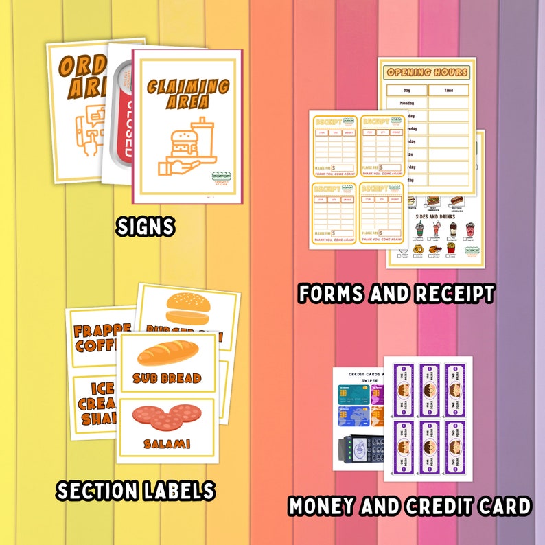 Sandwich Shop Pretend Play Printables Ultimate Pretend Play Printables ...