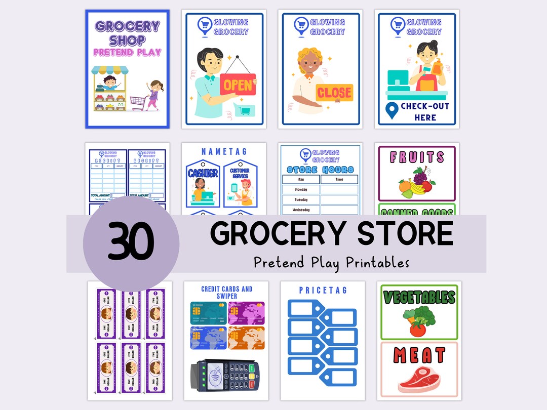 Grocery Store Pretend Play Printable Pretend Play Printable Bundle ...