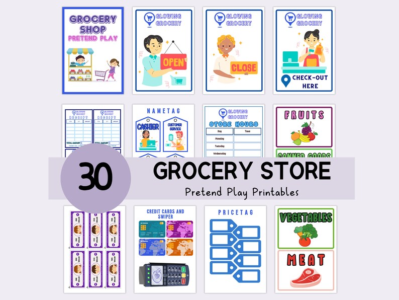 Grocery Store Pretend Play Printable Pretend Play Printable Bundle ...