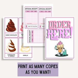 Ice Cream Parlor Pretend Play Printable Pretend Play Printable Bundle ...