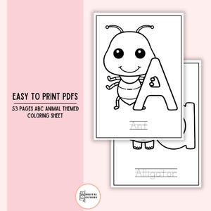 Easy Printable Coloring Pages for Kids ABC Animal Coloring Book ...