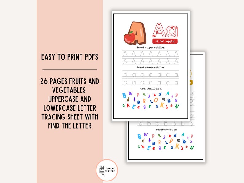 Alphabet Worksheets Printable Bundle for Preschool Printable Bundle for ...
