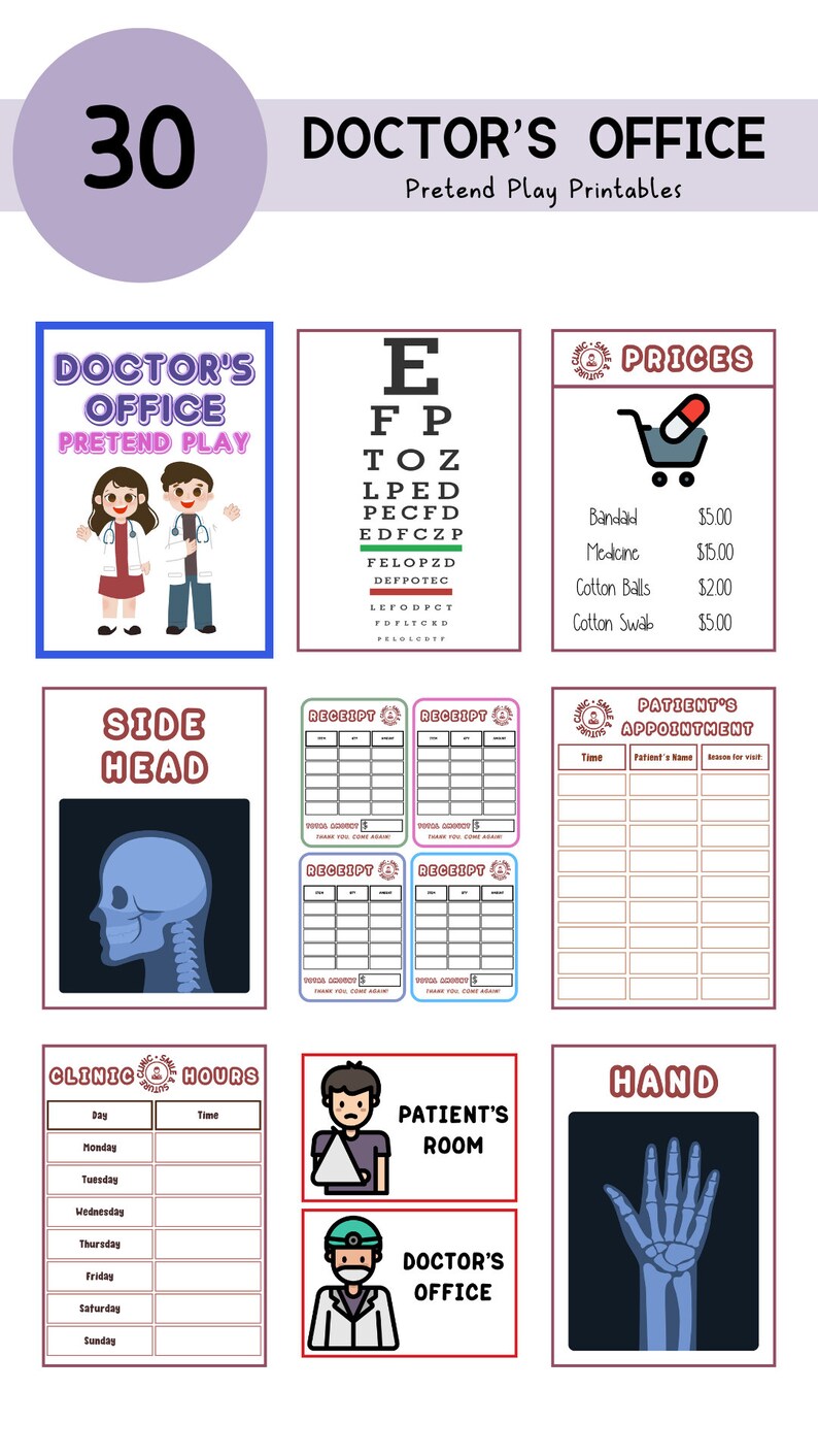 Doctors Office Pretend Play Printable Pretend Play Printable Bundle ...