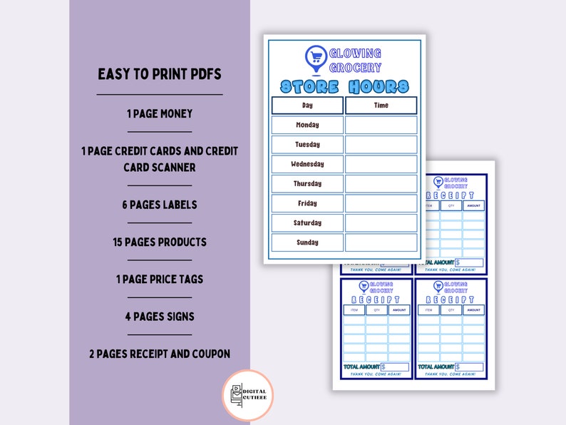 Grocery Store Pretend Play Printable Pretend Play Printable Bundle ...