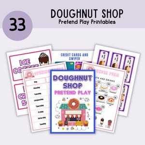 Doughnut Shop Pretend Play Printable Pretend Play Printable Bundle ...