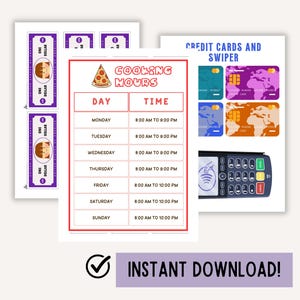 Pizza Pretend Play Printables for Kids Pizza Parlor Dramatic Play ...