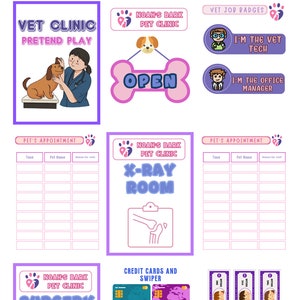 Vet Clinic Pretend Play Printable Pretend Play Printable Bundle Vet ...
