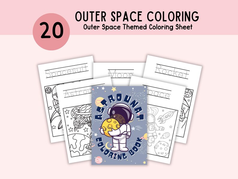 Easy Printable Coloring Pages for Kids Outer Space Coloring Book ...