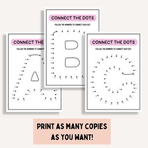 Dot to Dot Alphabet Tracing Printables Preschool Dot to Dot Worksheet ...