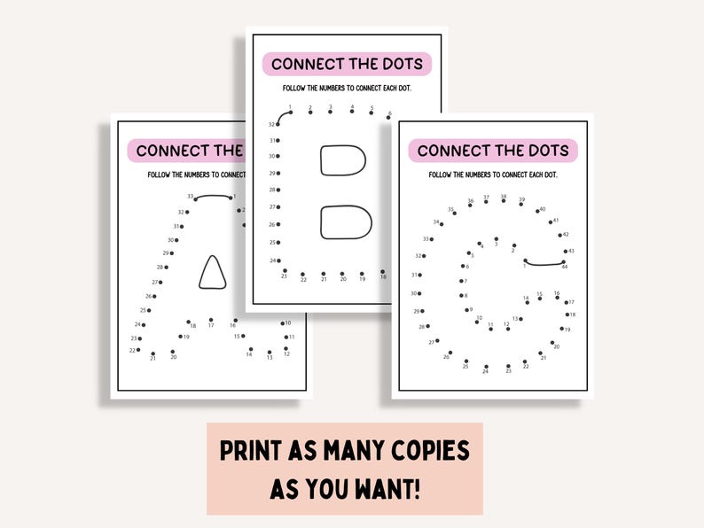Dot to Dot Alphabet Tracing Printables Preschool Dot to Dot Worksheet ...