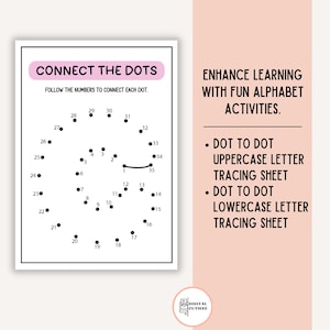 Dot to Dot Alphabet Tracing Printables Preschool Dot to Dot Worksheet ...