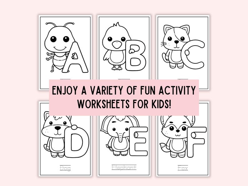 Easy Printable Coloring Pages for Kids ABC Animal Coloring Book ...