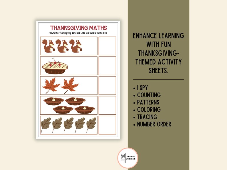 Thanksgiving Preschool Activity Worksheets Printables Preschool ...