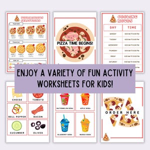 Pizza Pretend Play Printables for Kids Pizza Parlor Dramatic Play ...