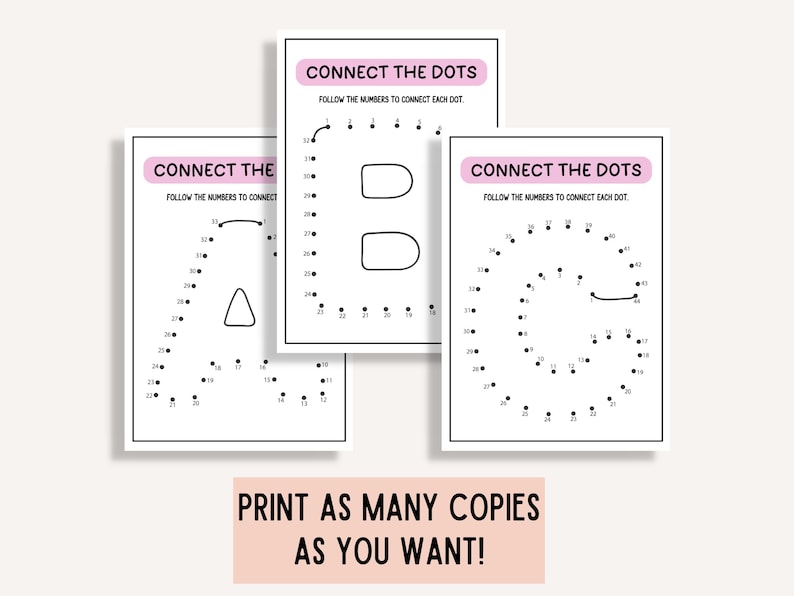 Dot to Dot Alphabet Tracing Printables Preschool Dot to Dot Worksheet ...