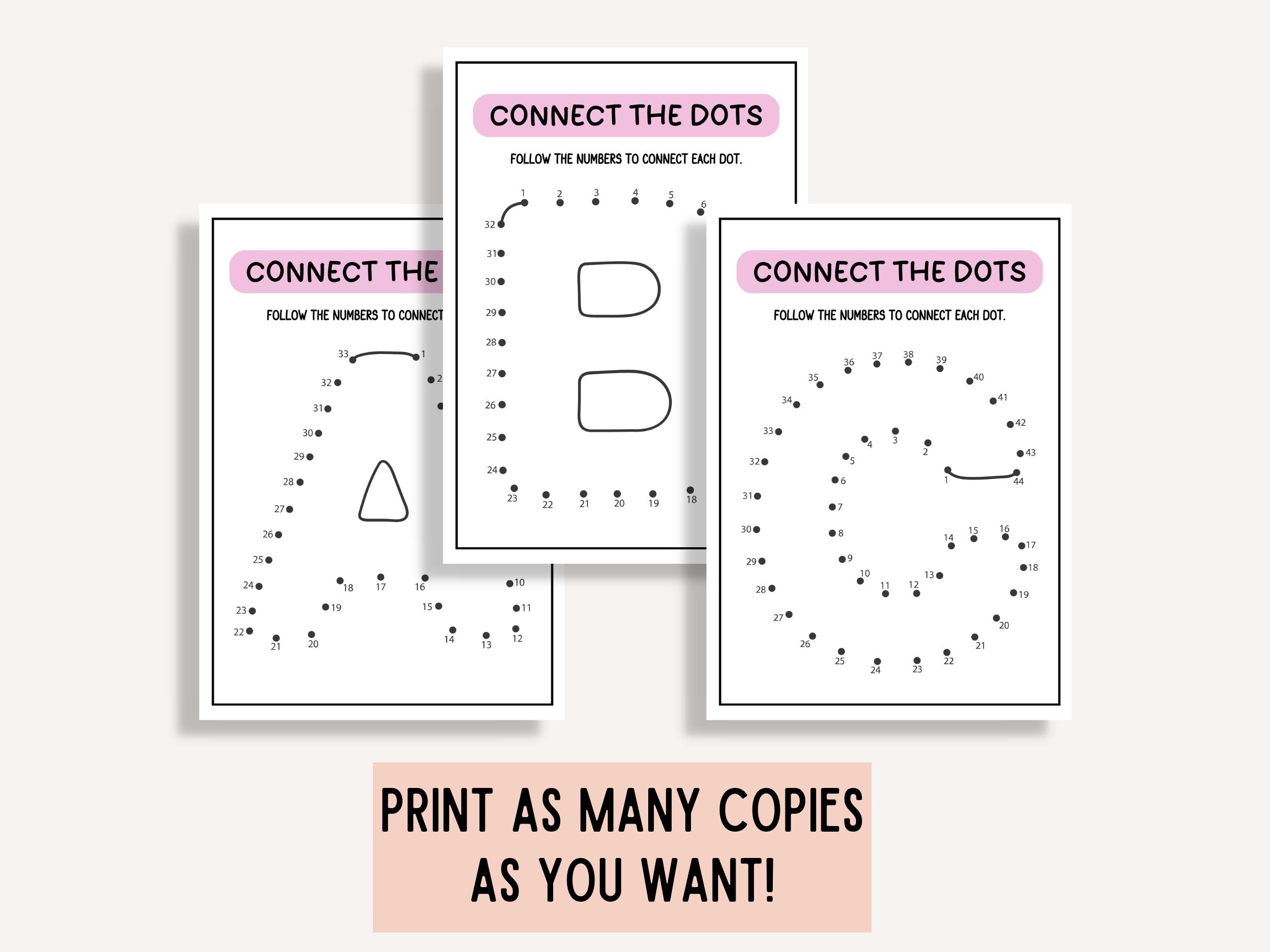 Dot to Dot Alphabet Tracing Printables Preschool Dot to Dot Worksheet ...