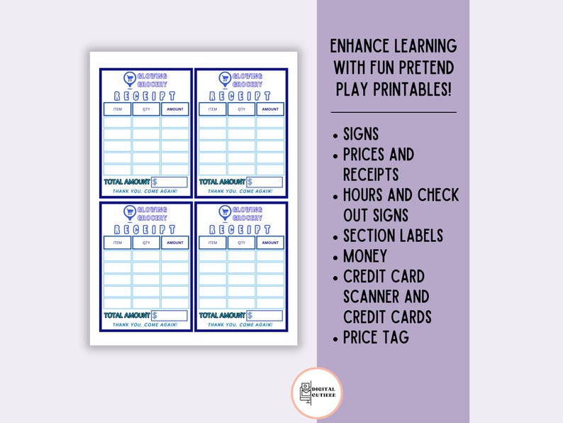 Grocery Store Pretend Play Printable Pretend Play Printable Bundle ...