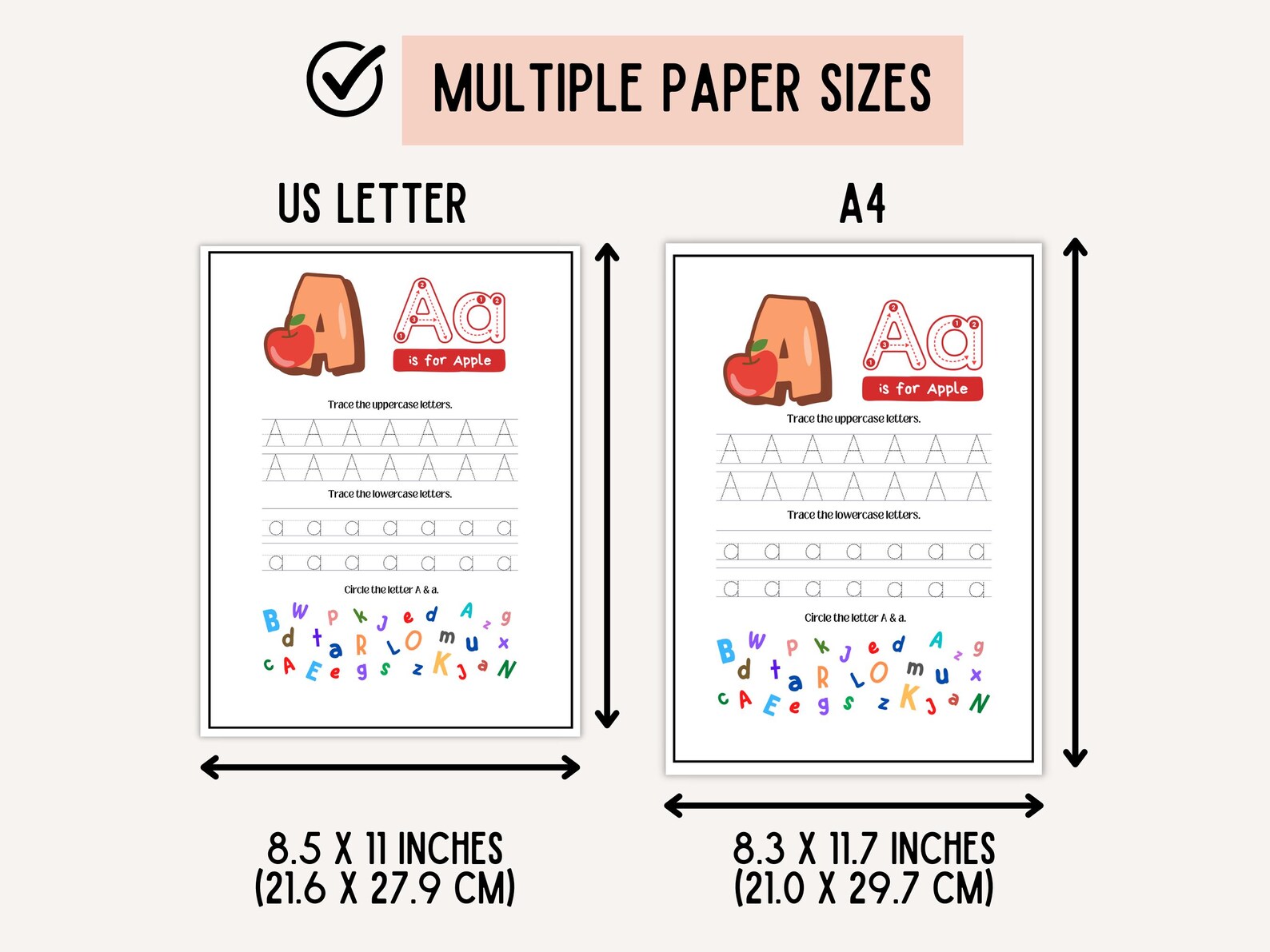 Alphabet Worksheets Printable Bundle for Preschool Printable Bundle for ...