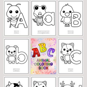 Easy Printable Coloring Pages for Kids ABC Animal Coloring Book ...
