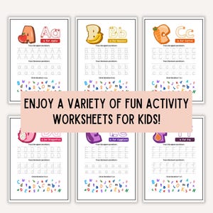 Alphabet Worksheets Printable Bundle for Preschool Printable Bundle for ...