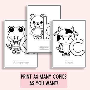 Easy Printable Coloring Pages for Kids ABC Animal Coloring Book ...