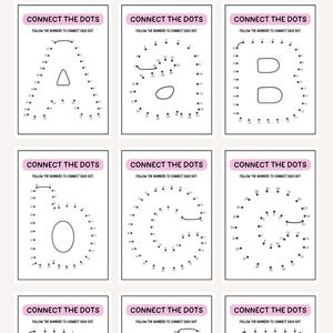 Dot to Dot Alphabet Tracing Printables Preschool Dot to Dot Worksheet ...