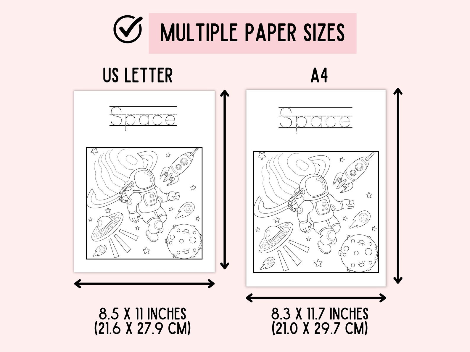 Easy Printable Coloring Pages for Kids Outer Space Coloring Book ...