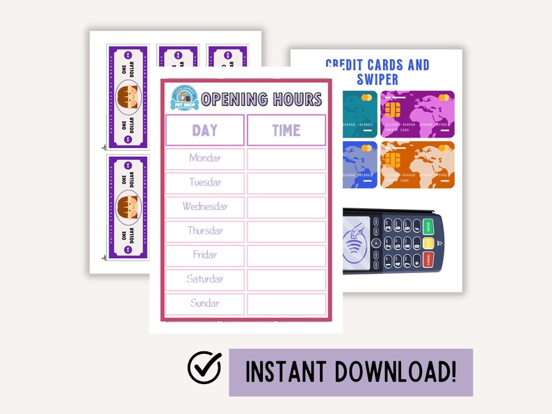 Pet Store Pretend Play Printables for Kids Preschool Pre K A4 Digital ...