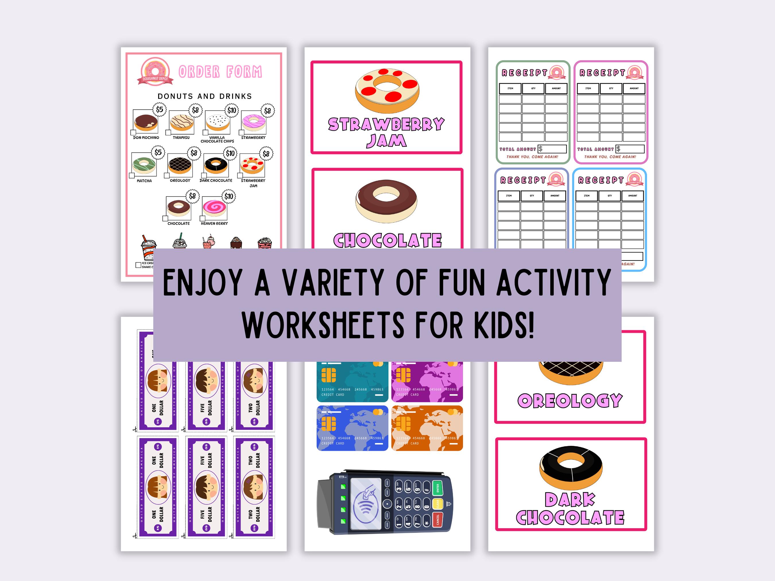 Doughnut Shop Pretend Play Printable Pretend Play Printable Bundle ...