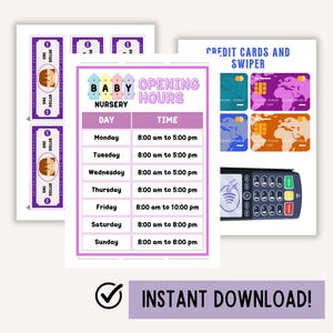 Baby Nursery Pretend Play Printables for Kids Preschool Pre K A4 ...