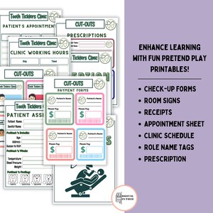 Dentist Clinic Pretend Play Printable Pretend Play Printable Bundle ...