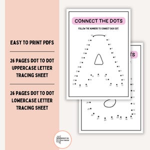Dot to Dot Alphabet Tracing Printables Preschool Dot to Dot Worksheet ...