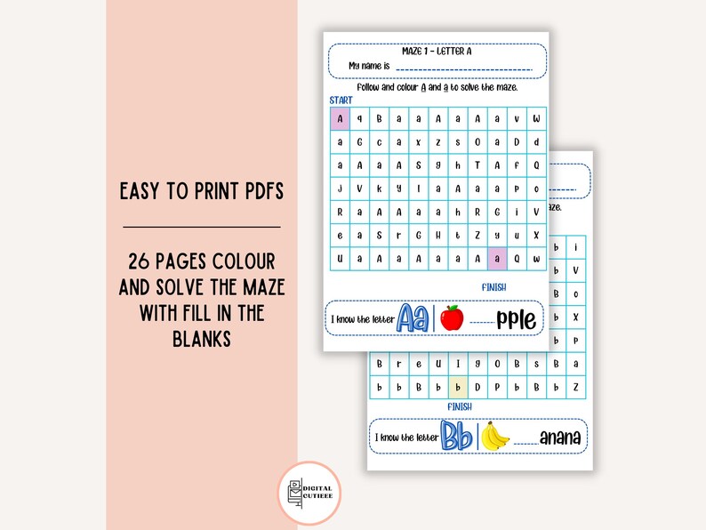 Alphabet Worksheet Busy Book for Preschool Worksheet Busy Book Alphabet ...