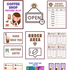 Coffee Shop Pretend Play Printable Pretend Play Printable Bundle Coffee ...
