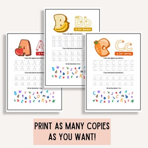 Alphabet Worksheets Printable Bundle for Preschool Printable Bundle for ...