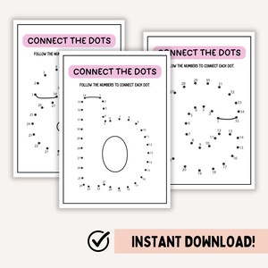 Dot to Dot Alphabet Tracing Printables Preschool Dot to Dot Worksheet ...