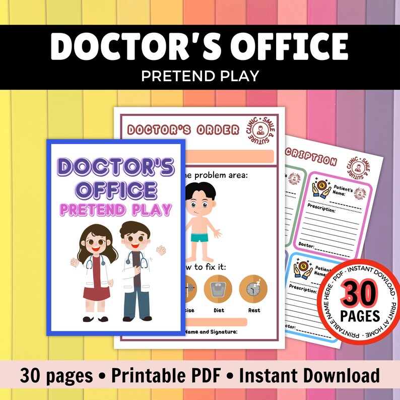 Doctor's Office Pretend Play Printables Ultimate Pretend Play ...