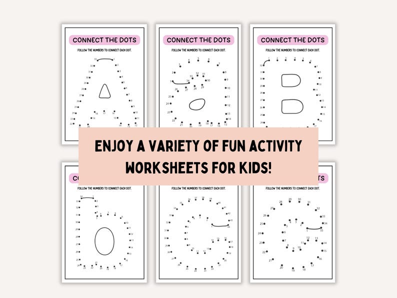 Dot to Dot Alphabet Tracing Printables Preschool Dot to Dot Worksheet ...