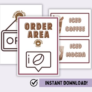 Coffee Shop Pretend Play Printable Pretend Play Printable Bundle Coffee ...