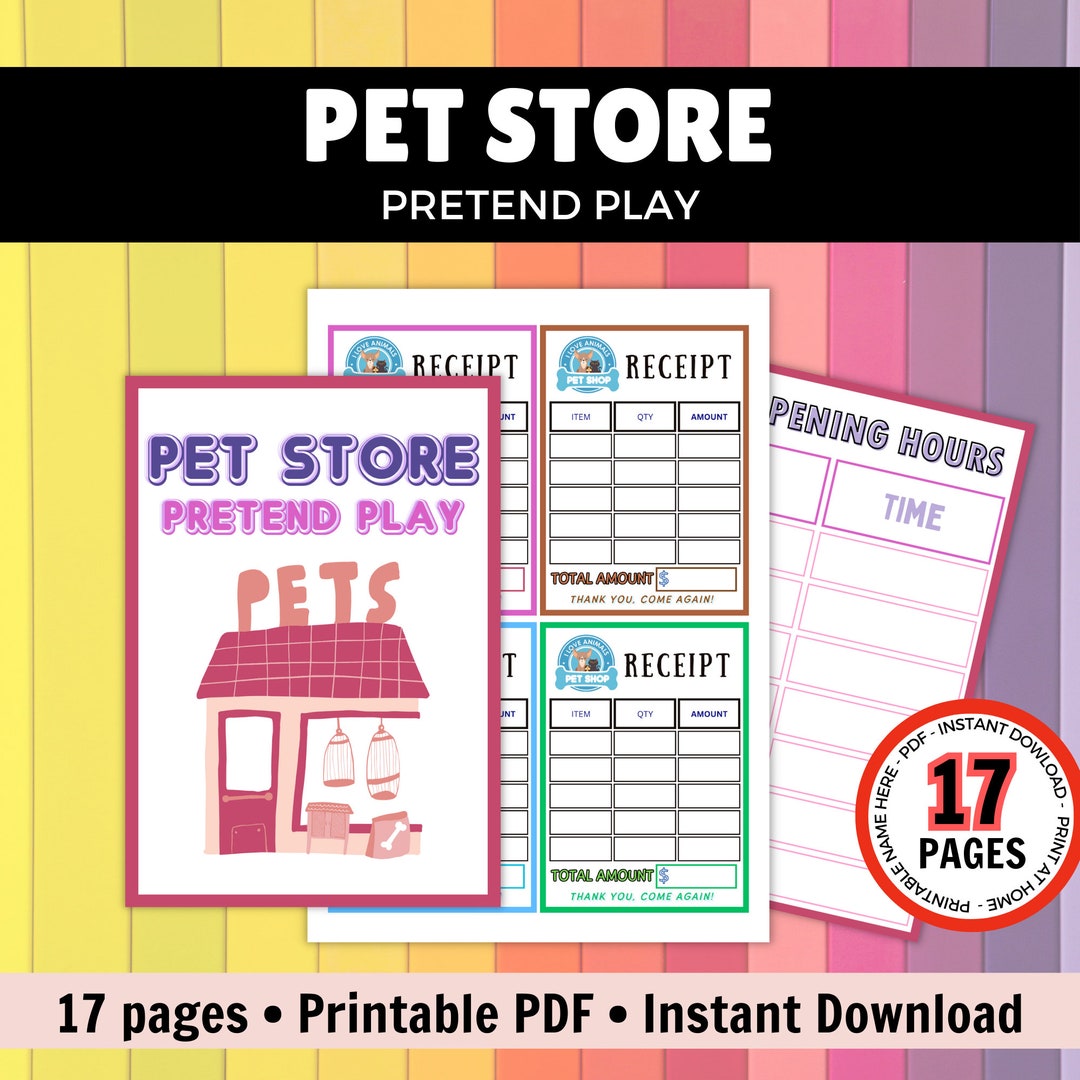 Pet Store Pretend Play Printables Ultimate Pretend Play Printables ...