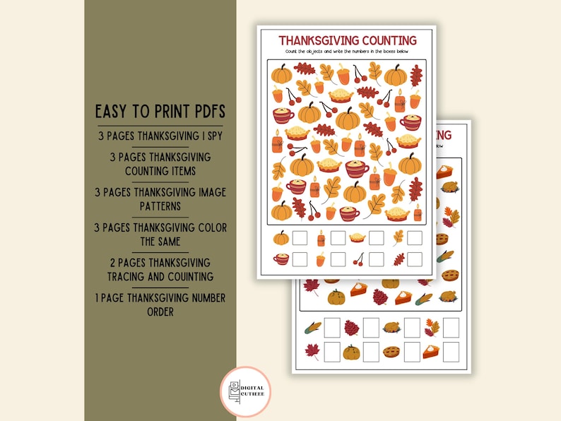 Thanksgiving Preschool Activity Worksheets Printables Preschool ...
