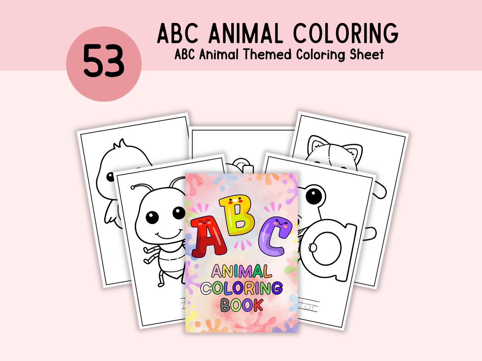 Easy Printable Coloring Pages for Kids ABC Animal Coloring Book ...