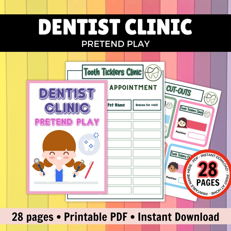 Dentist Clinic Pretend Play Printables Ultimate Pretend Play Printables ...