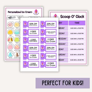 Ice Cream Parlor Pretend Play Printable Pretend Play Printable Bundle ...